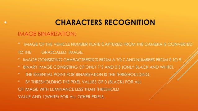 Vehicle number plate recognition using matlab | PPTX | Auto Technology ...