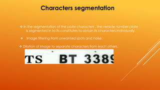 Vehicle number plate recognition using matlab | PPTX