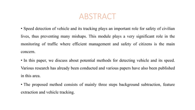 Vehicle tracking system using python project.pptx | Physics | Science