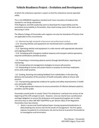 EMS Vehicle Readiness Project Development Report | PDF