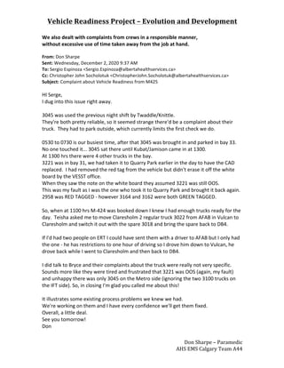 EMS Vehicle Readiness Project Development Report | PDF