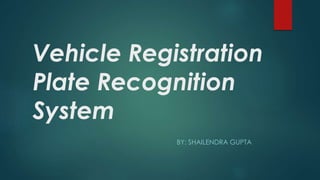 Vehicle registration plate recognition system | PPTX | Auto Technology ...