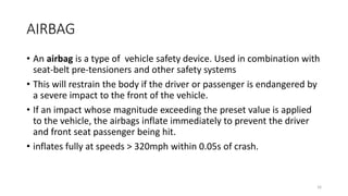 Vehicle safety system in automobiles | PPTX