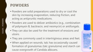 Vehicles and Formulations in Dermatology | PPTX