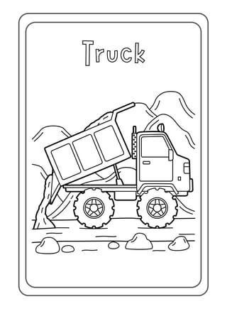 Kids' Vehicle Adventure: Printable Coloring Pages with Cars, Boats ...