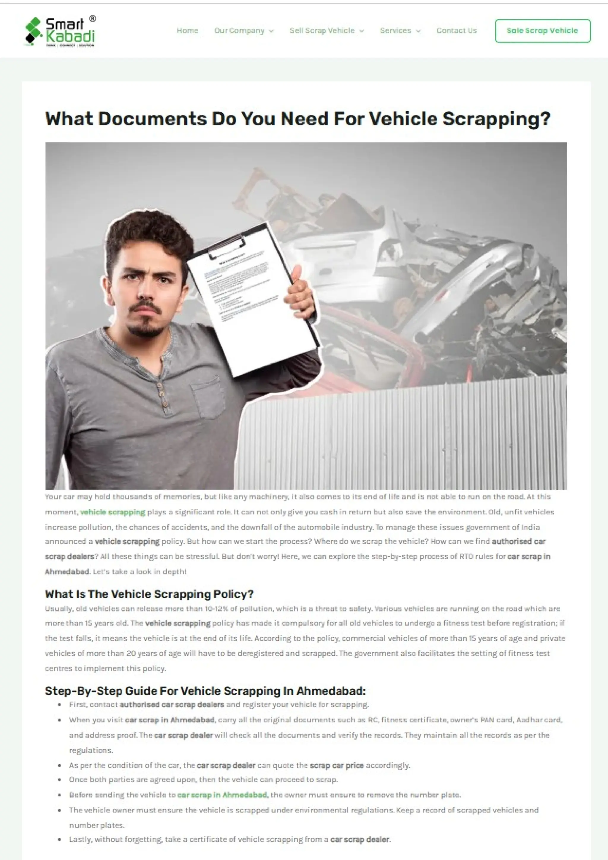 What documents do you need for vehicle scrapping? | PDF