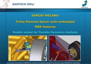 Vehicle Dynamics - SAMCEF Mecano | PPT