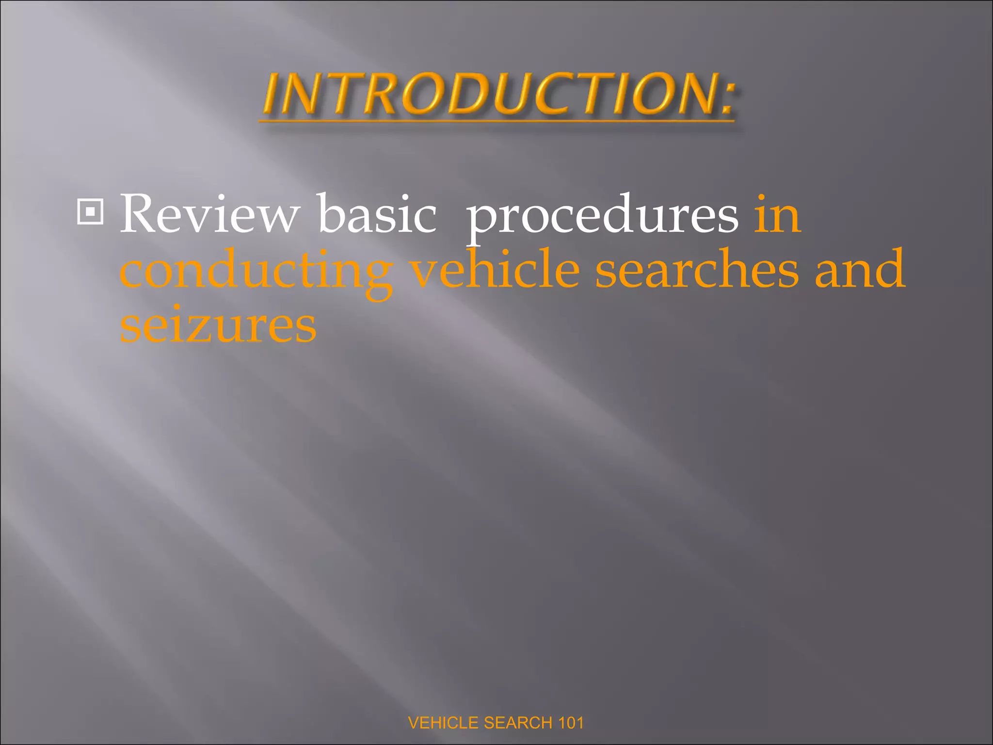 Vehicle Search 101 | PPT