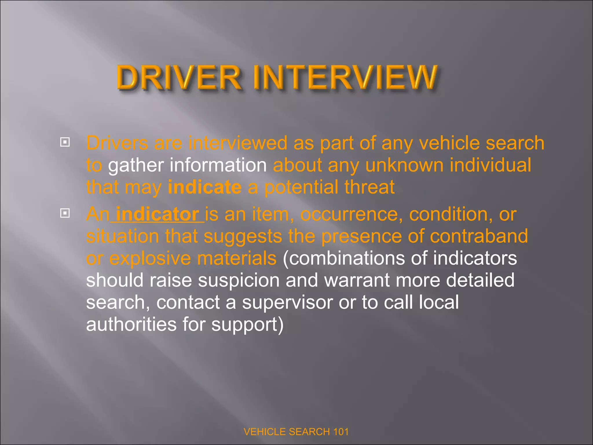 Vehicle Search 101 | PPT