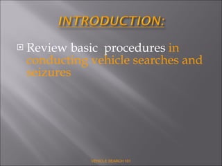 Vehicle Search 101 | PPT