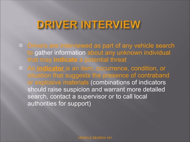 Vehicle Search 101 | PPT