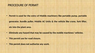 VEHICLES ENTRTY PERMIT.pptx gdfgfgdfdfdfd | PPTX