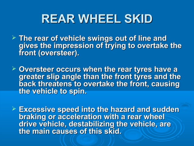 Vehicle skid control | PPT | Skiing | Sports