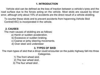 Vehicle skid controll system | PPT | Skiing | Sports