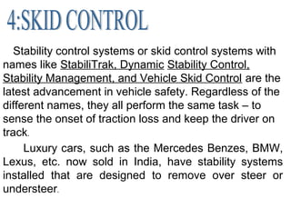 Vehicle skid controll system | PPT | Skiing | Sports