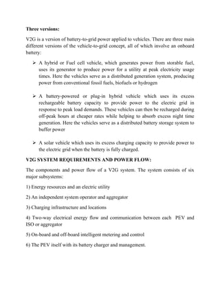 Vehicle to grid technology | PDF
