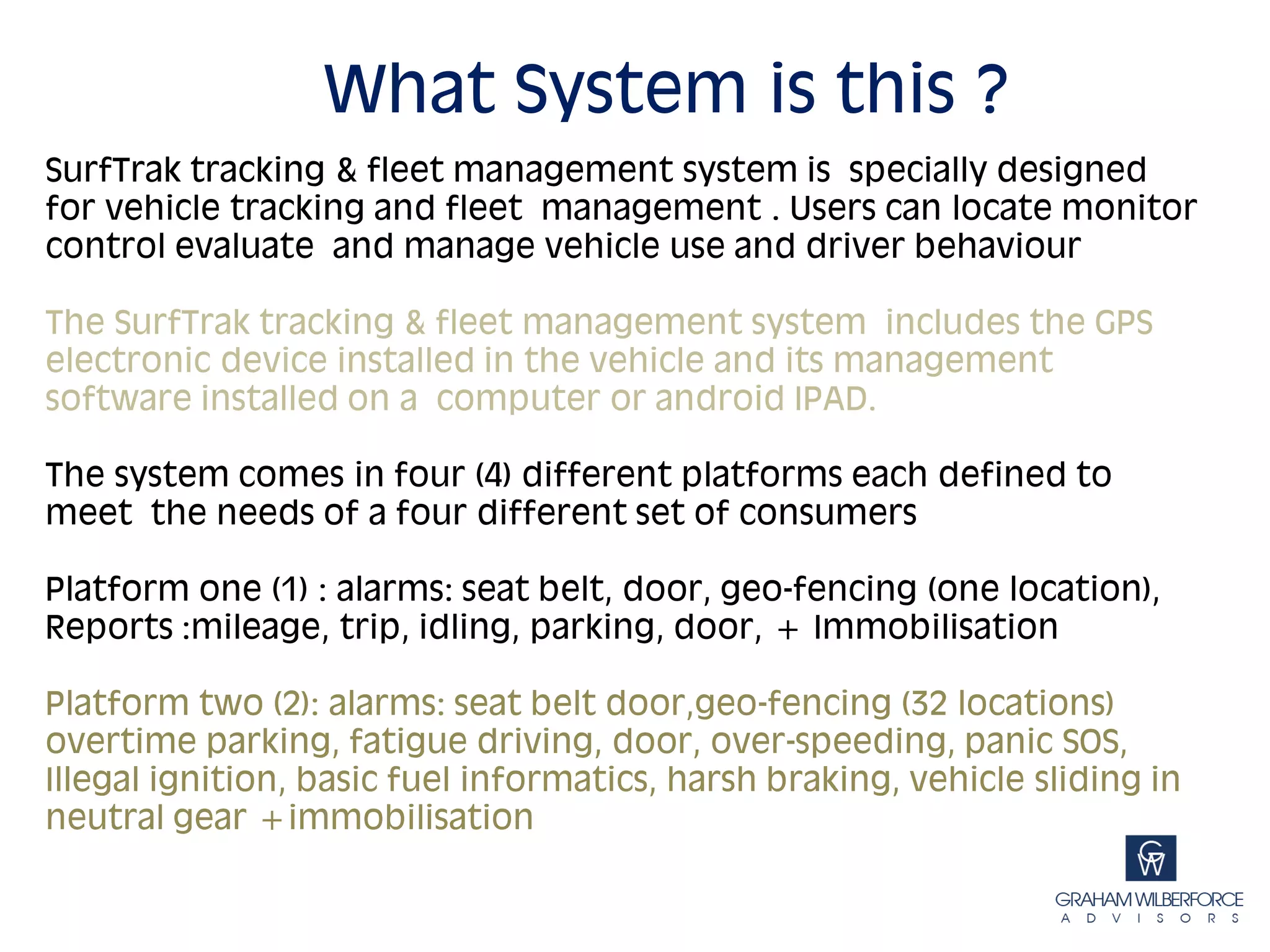 Vehicle tracker & fleet management system ver 1.0 | PDF