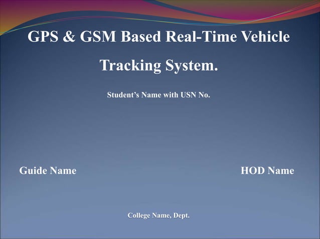 vehicle tracking using gsm and gps with arduino and lcd | PPT | Auto Navigation Systems | Auto ...