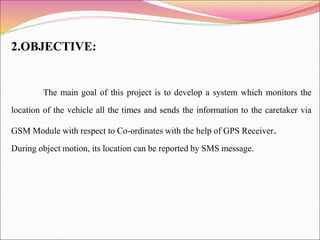 vehicle tracking using gsm and gps with arduino and lcd | PPT