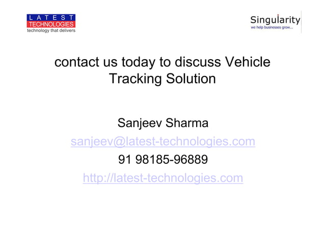 Vehicle tracking solution - an over view | PDF