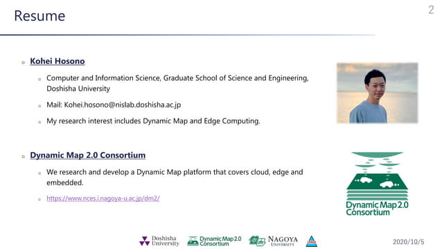 VEHICULAR 2020 Presentation by Kohei Hosono | PPTX | Internet | Computing