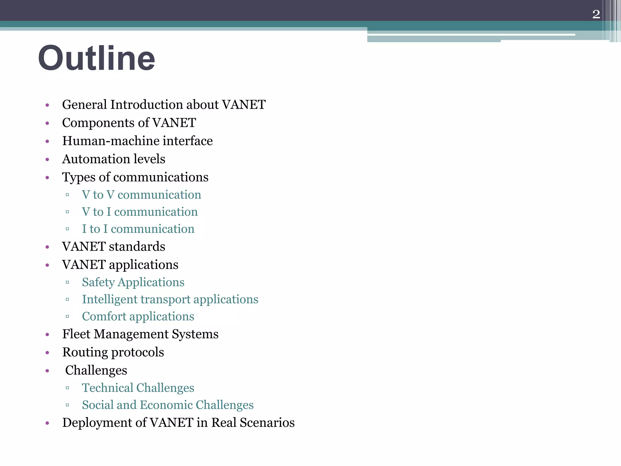 Vehicular ad hoc network - VANET | PPTX | Computer Networking | Computing