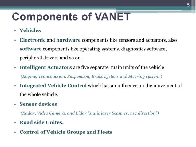 Vehicular ad hoc network - VANET | PPTX | Computer Networking | Computing