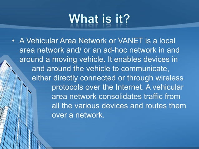 Vehicular Area Networks - McAdams | PPTX | Computer Networking | Computing