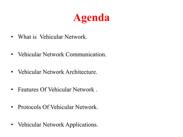 Vehicular network | PPTX | Computer Networking | Computing