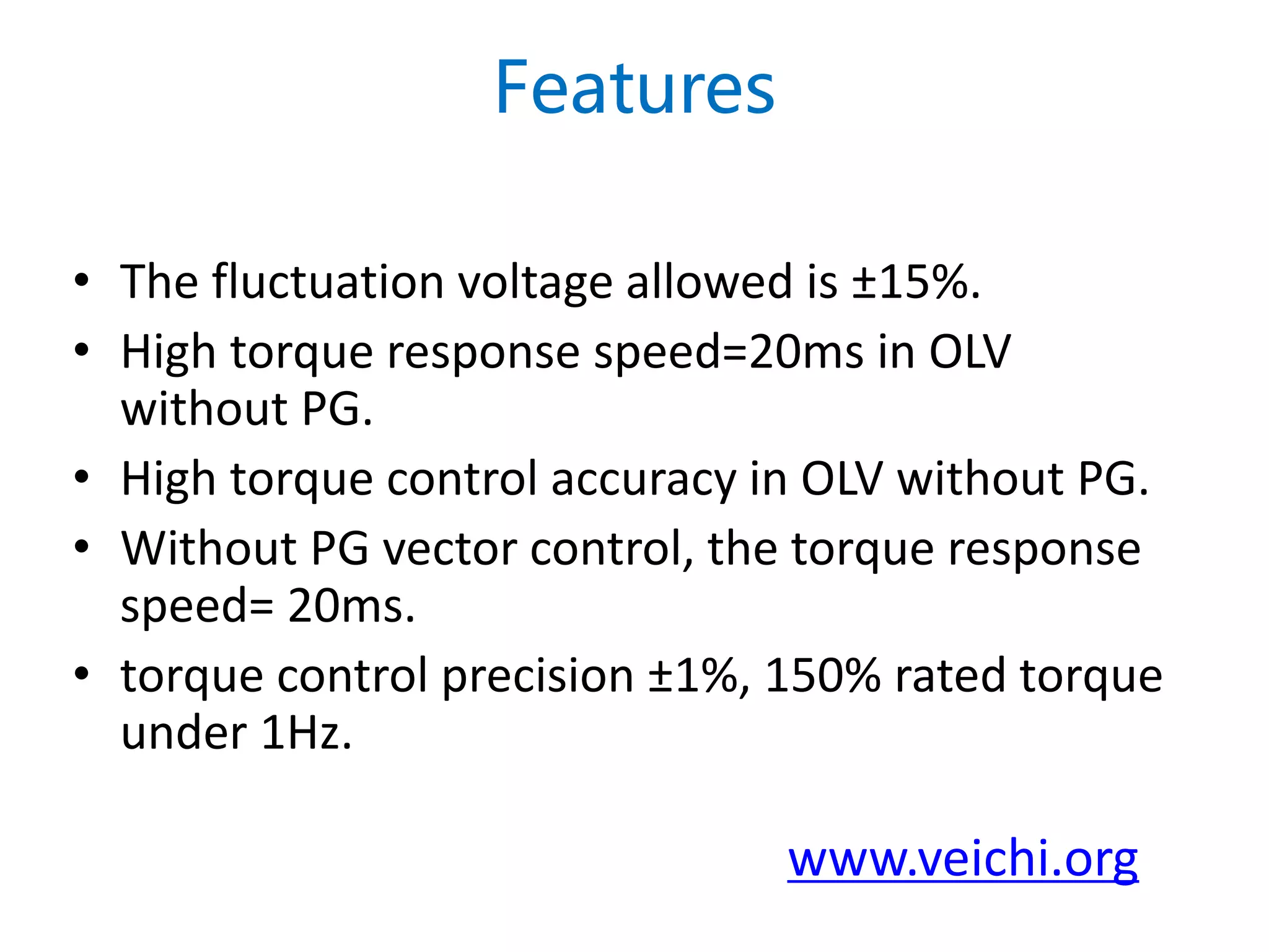 Veichi ac70 sensorless vector control inverter | PPT