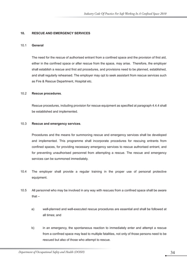 Ve icop confinedspace_2010 | PDF | First Aid | Injuries