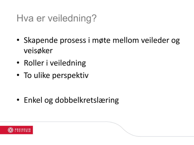 Veiledning student veileder student | PPTX