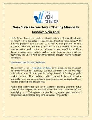 Vein Clinics Across Texas Offering Minimally Invasive Vein Care.pdf