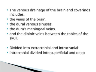 venous drainage of cerebrum pow e rpoint | PPTX