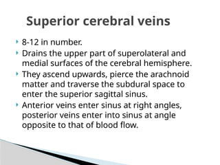 venous drainage of cerebrum pow e rpoint | PPTX