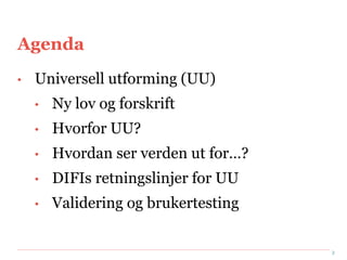 Universell utforming av nettsteder | PPTX