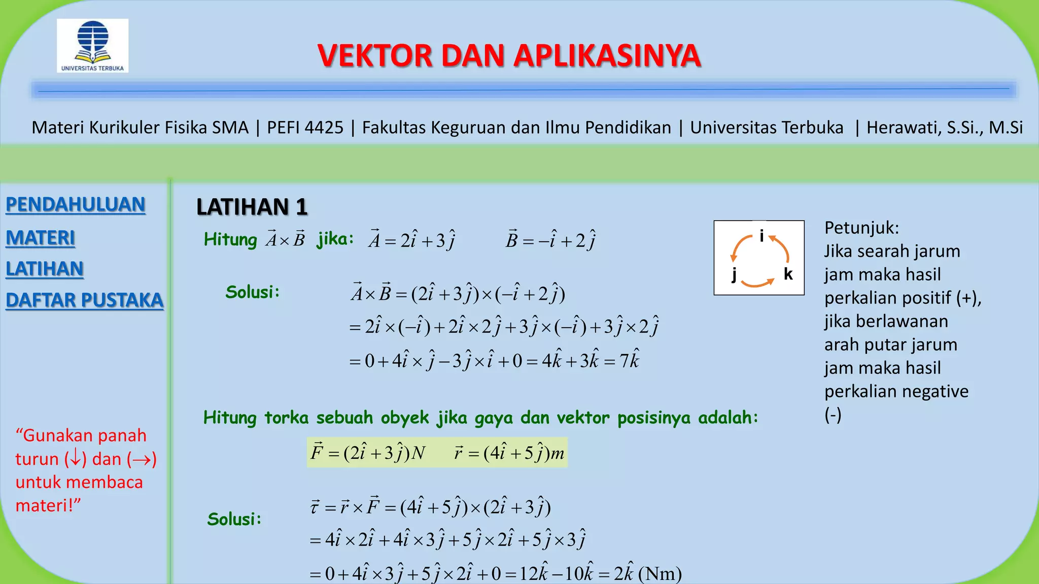Vektor dan aplikasinya | PPTX