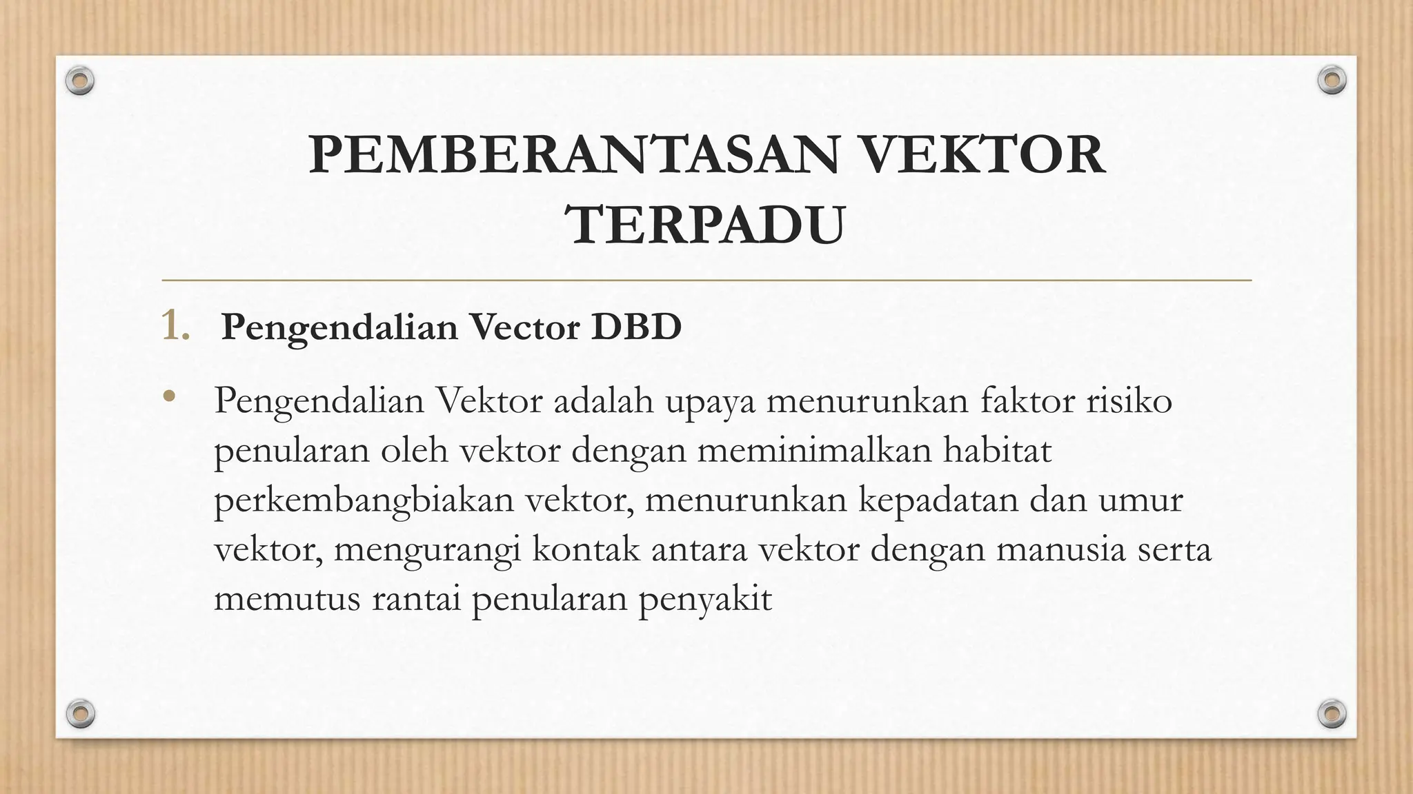 presentasi vektor dan pengendalian kesehatan masyarakat | PPTX