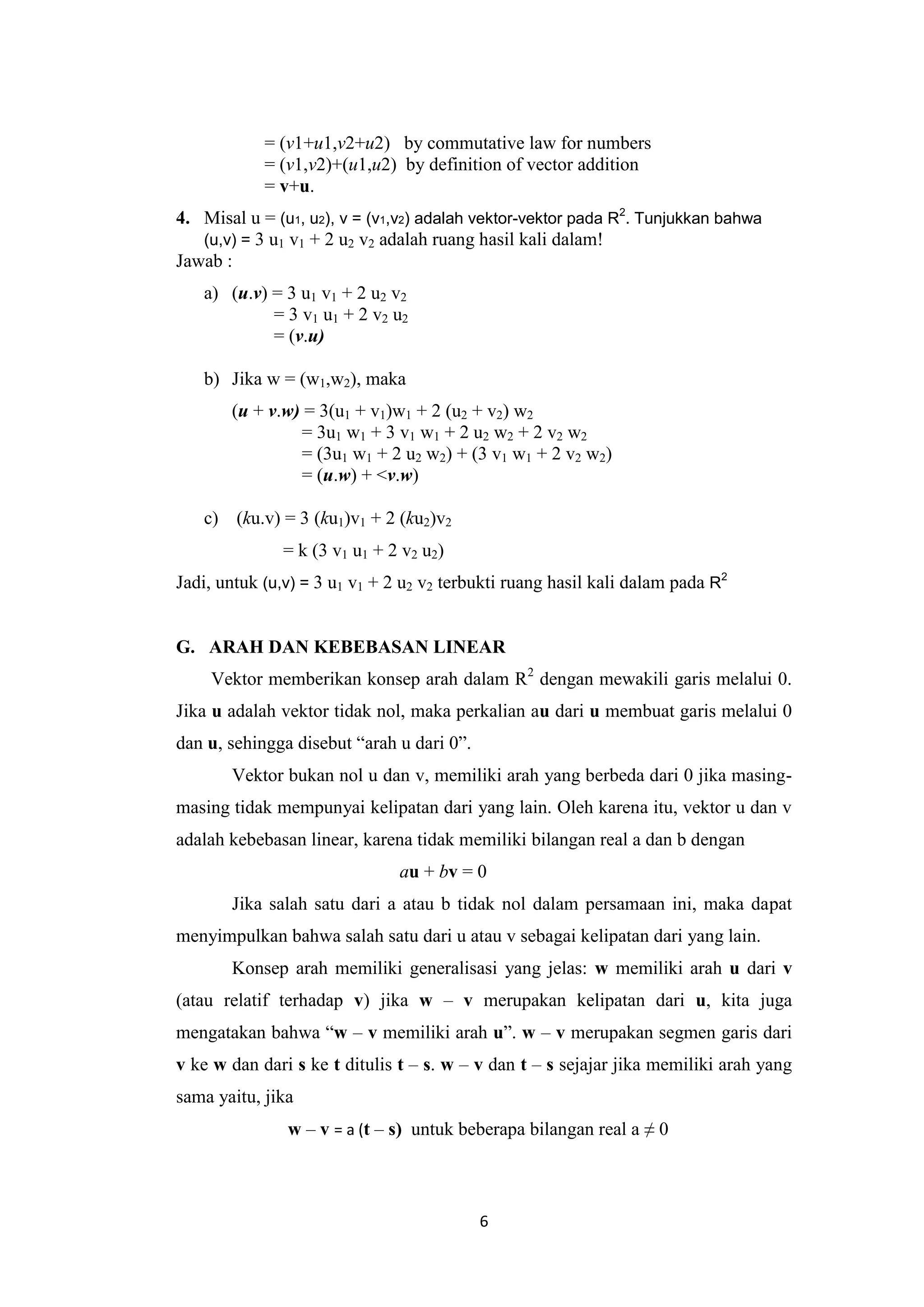 Vektor dan ruang euclid | PDF