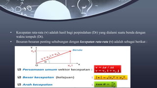 Kecepatan dan Percepatan Vektor | PPTX