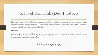 Vektor Pada Dimensi 3 - Geometri Analitik Ruang | PPTX