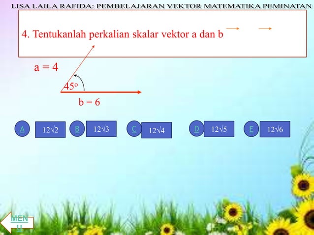 Pembelajaran Vektor Peminatan Kelas X | PPTX