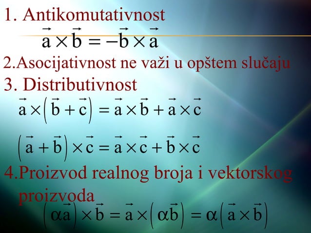 Vektorski proizvod. by Stojanka | PPT