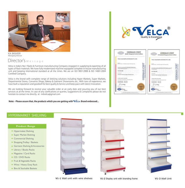 Velca Racking Systems Private Limited, Gurgaon, racks | PDF | Malls ...