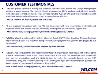 VELCOM ERP IT SOURCING COMPANY PROFILE | PDF