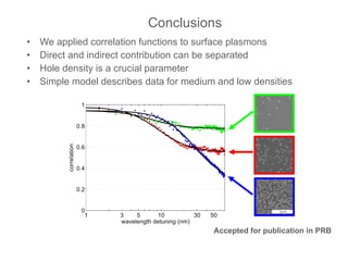 Speckle correlation functions applied to surface plasmons | PPT