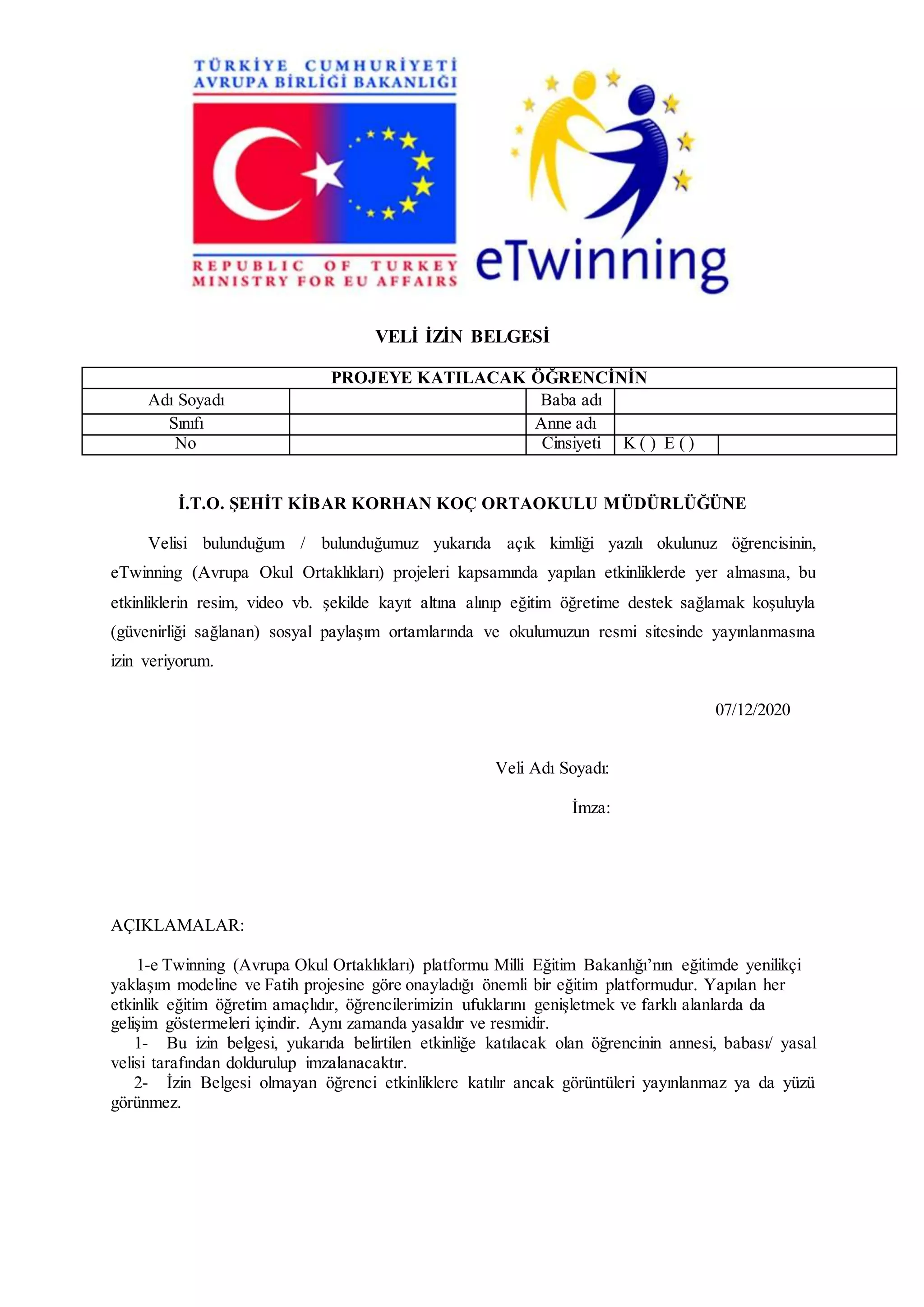 Veli izin | DOC