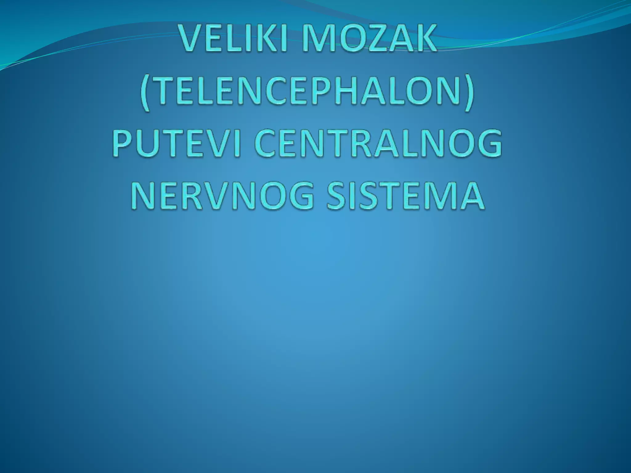 Veliki mozak | PPTX