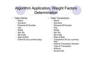 On Client and Transaction Identification and Matching Problems | PDF