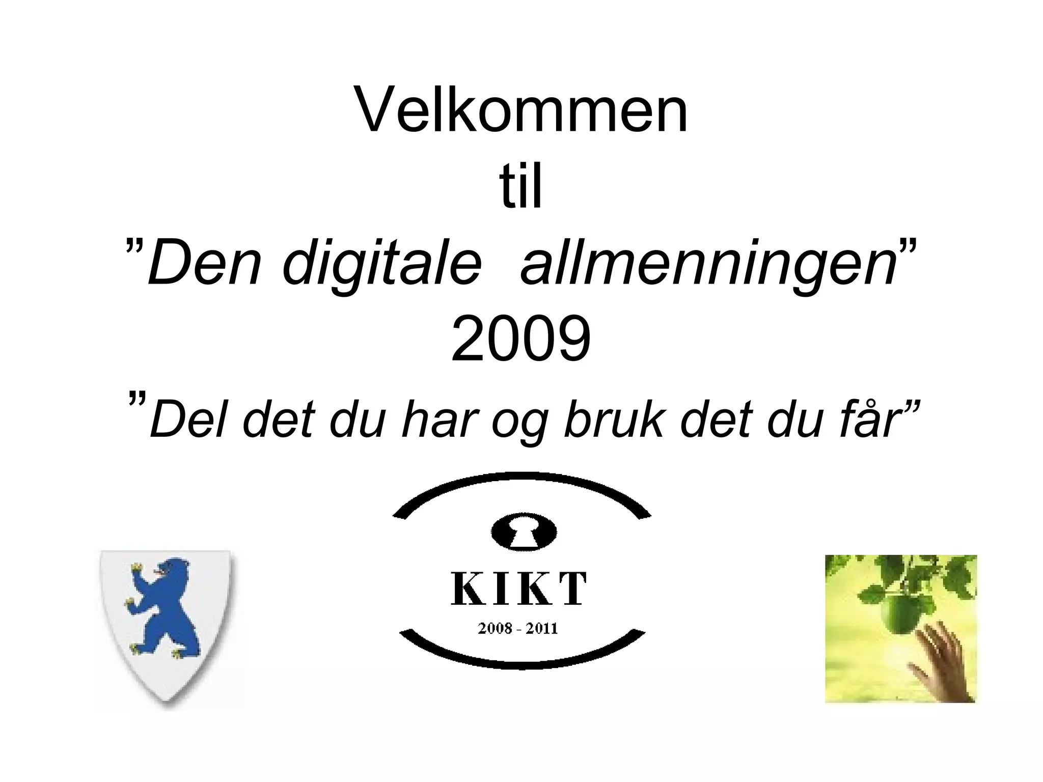Velkommen 2009 | PPT